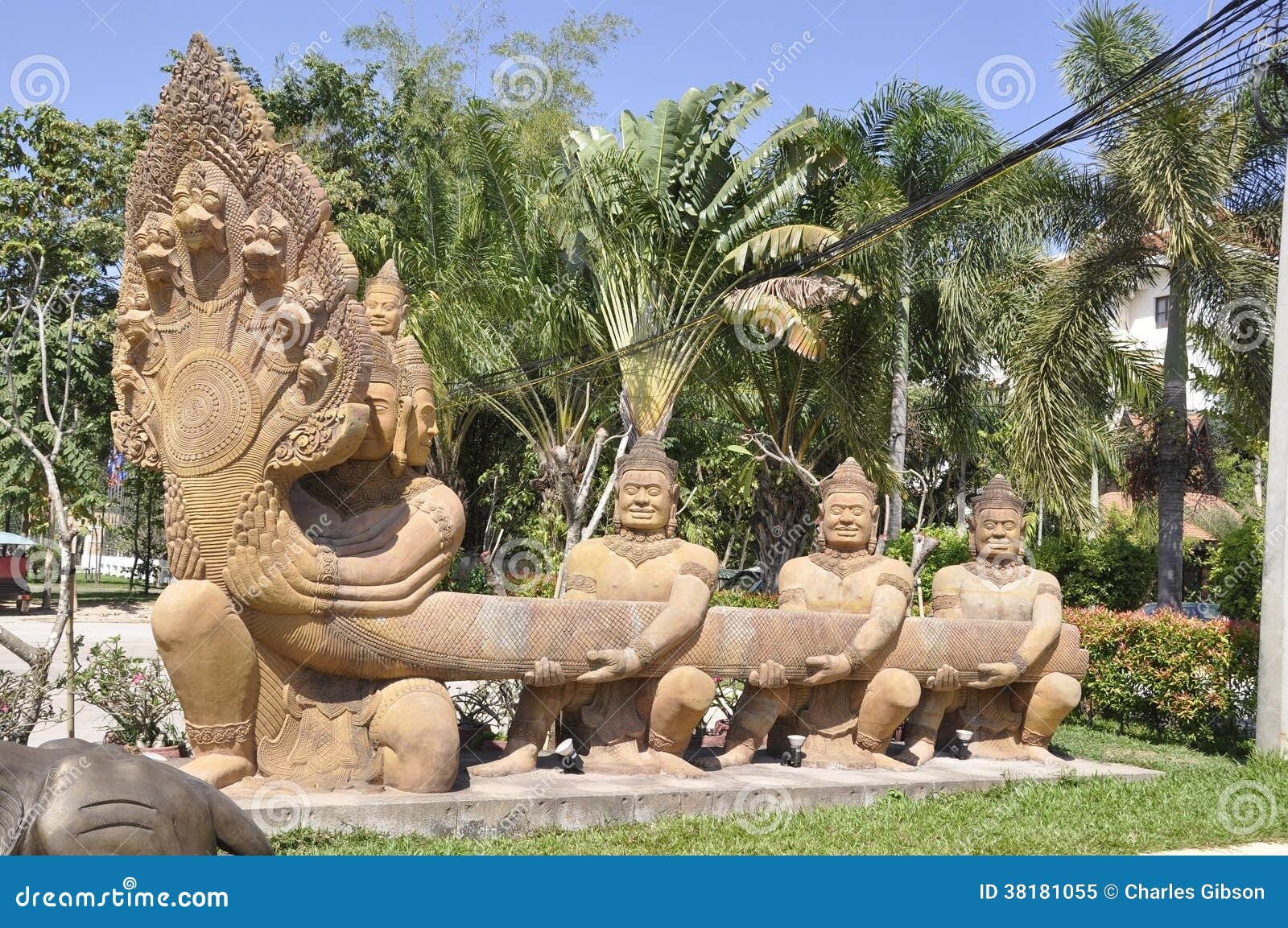 Angkar Wat naga stock image. Image of stonework, sculpture - 38181055