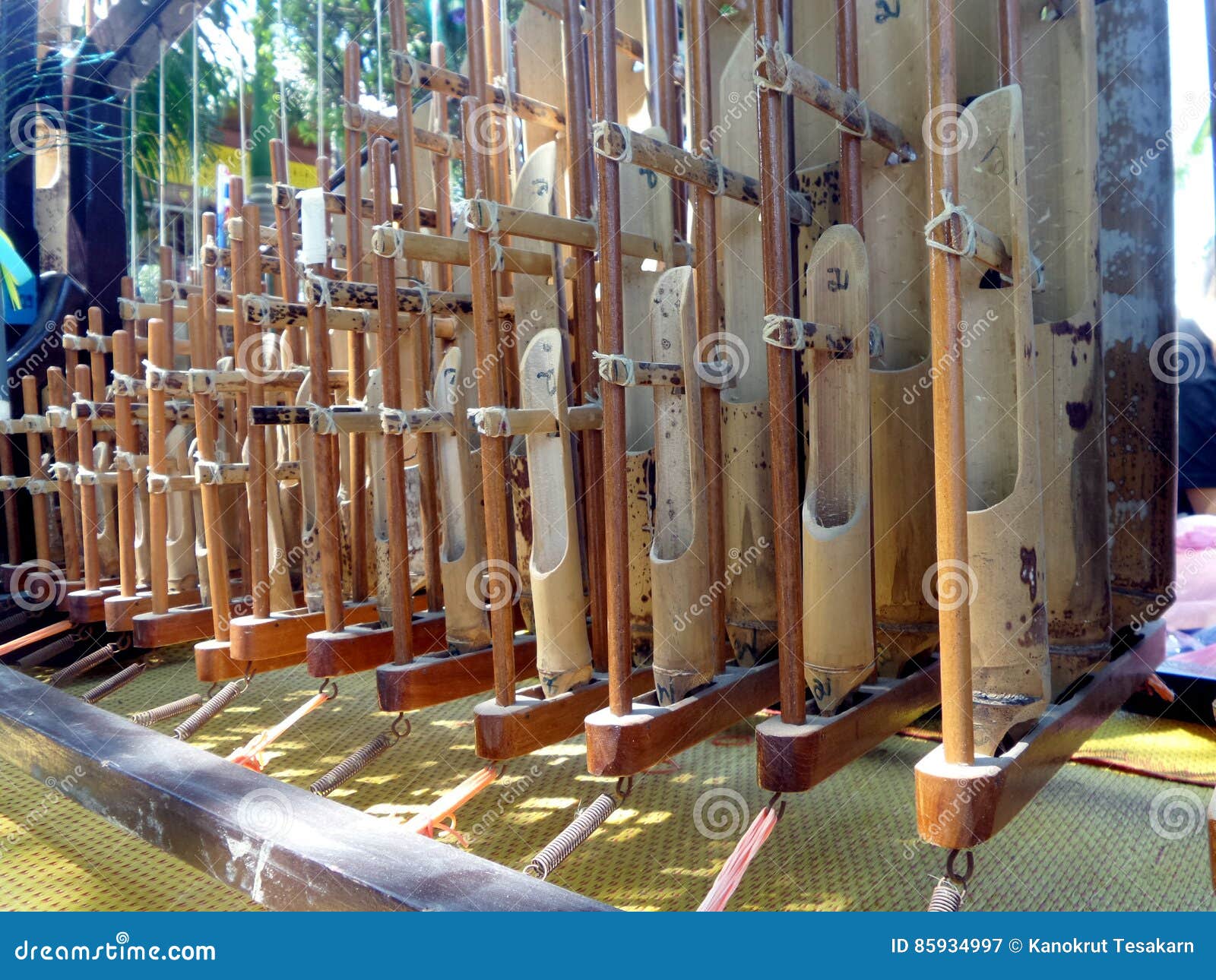 Angklung - Indonesien Musikinstrument Fotografering för Bildbyråer ...
