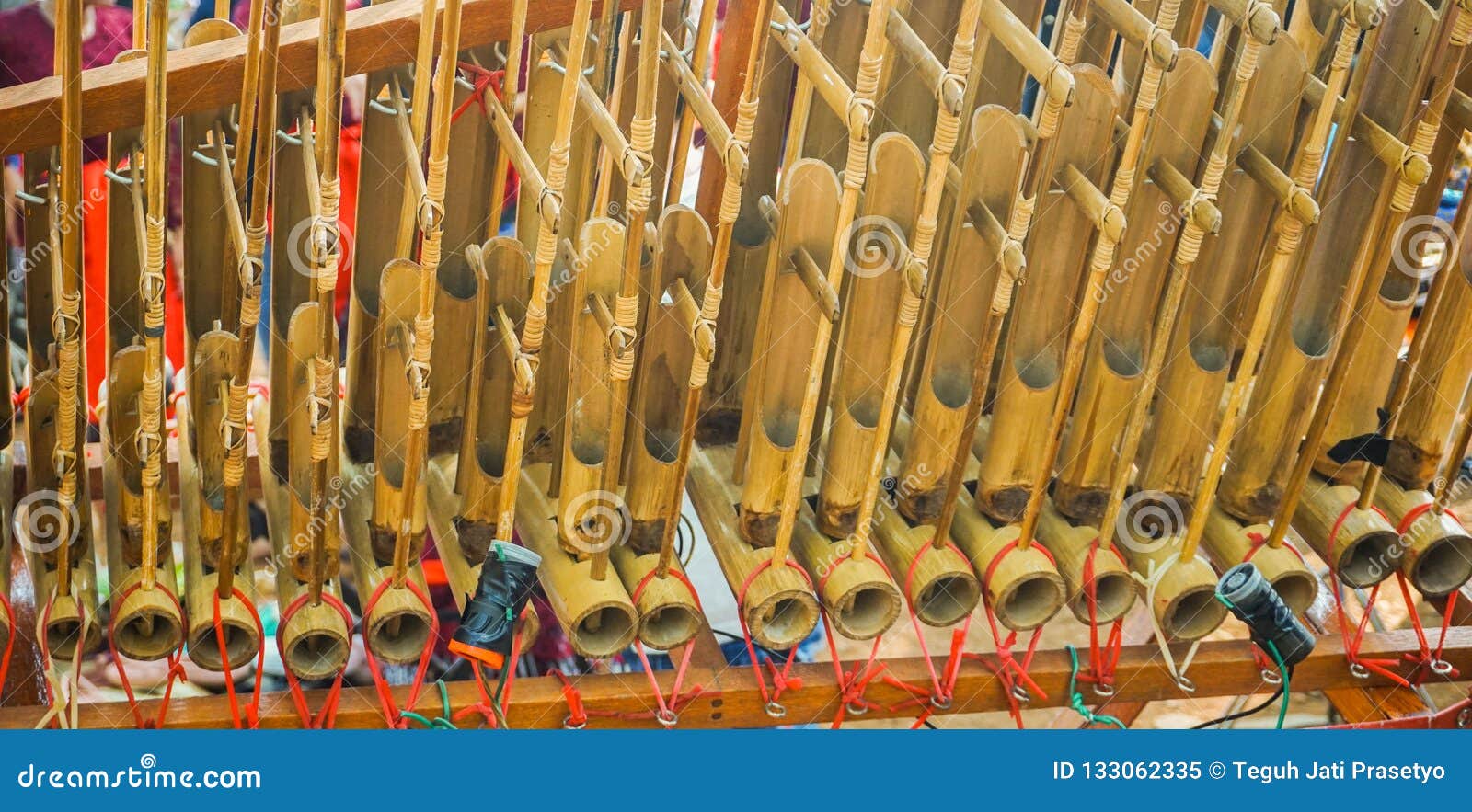 Angklung, Traditional Wood Music Instrument Played In West Java ...