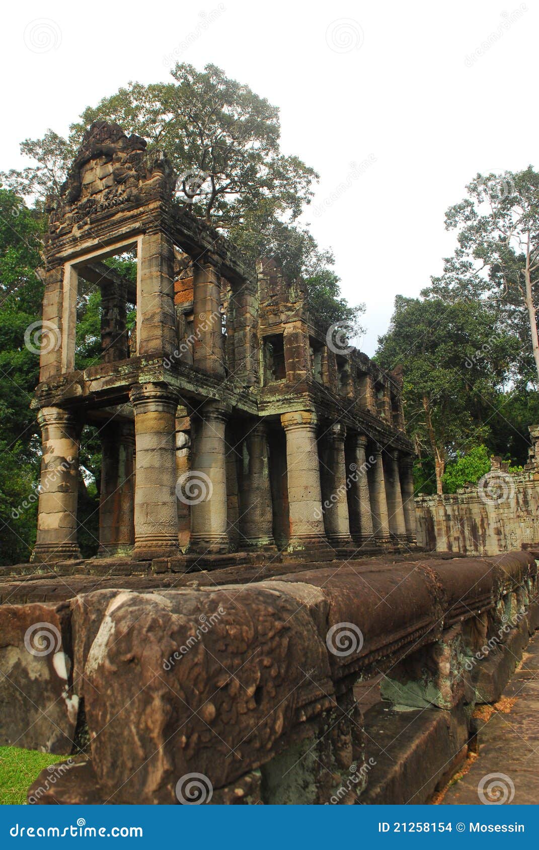 Angkor ancient building stock photo. Image of design - 21258154