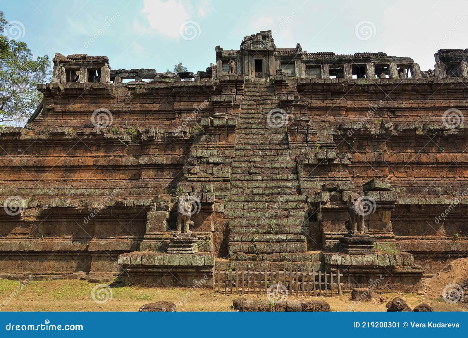 Angkor. an Ancient Temple in the Form of a Stepped Pyramid with a ...