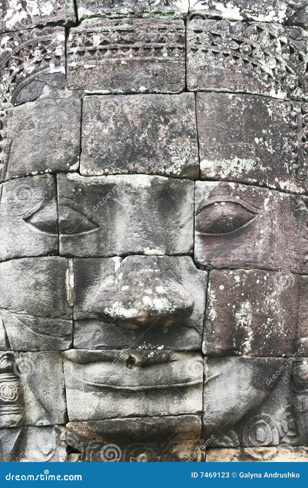 Angkor face stock image. Image of tomb, thom, rock, khmer - 7469123