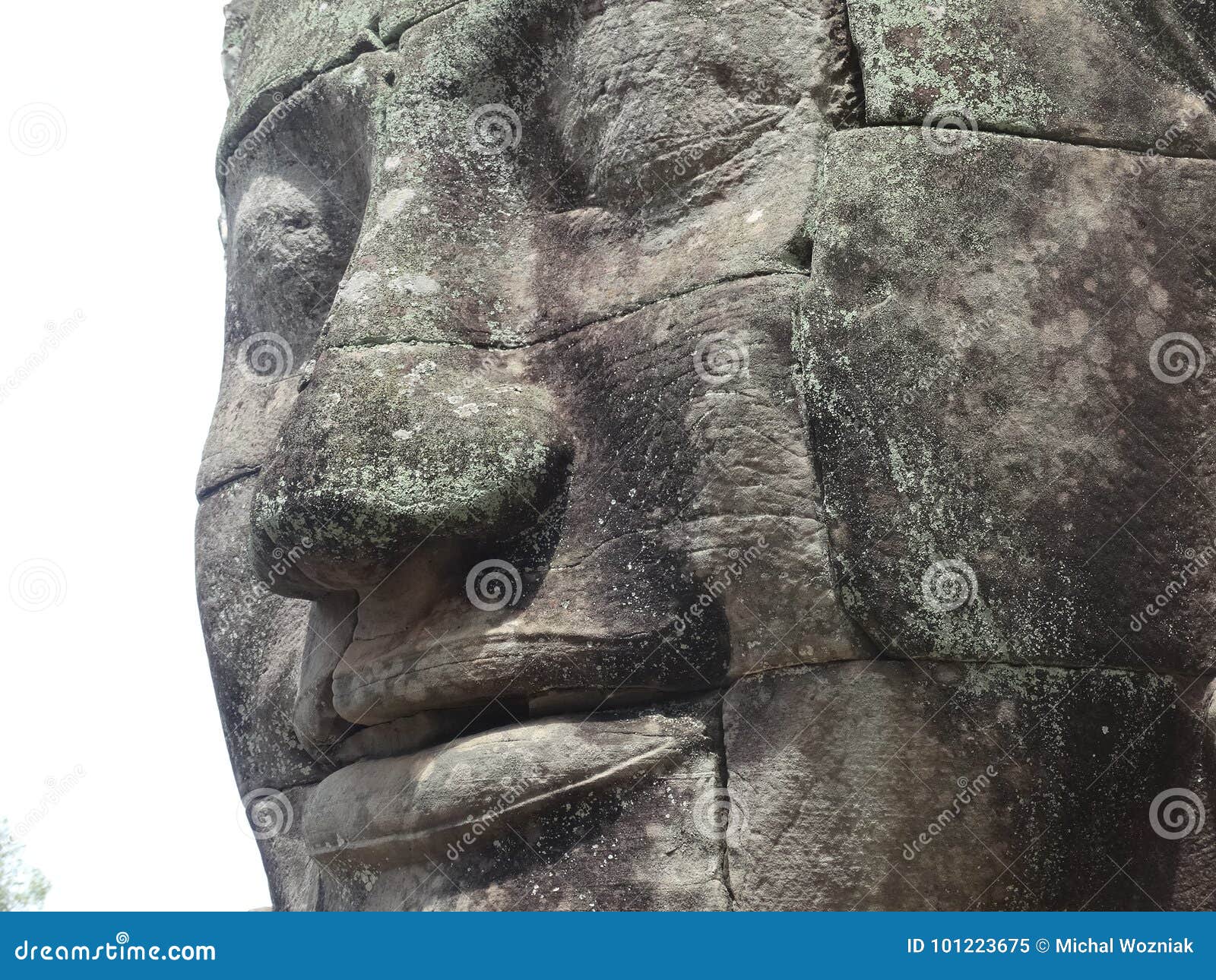 Angkor face stock image. Image of artwork, buddhism - 101223675