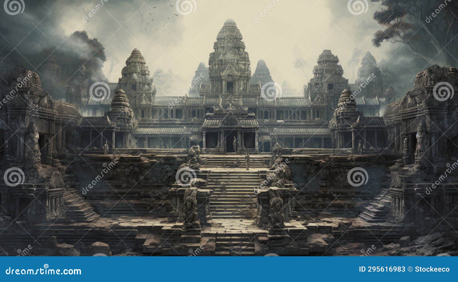 Angkor Fantasy a Baroque-inspired Illustration with Cryptidcore ...