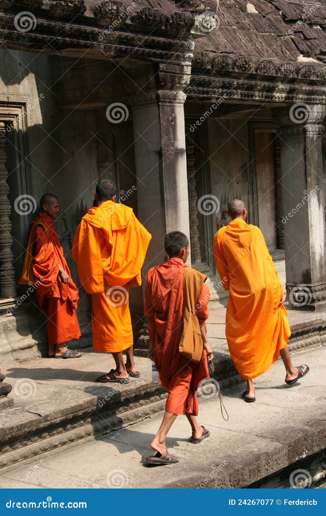 Angkor monks editorial photography. Image of religion - 24267077