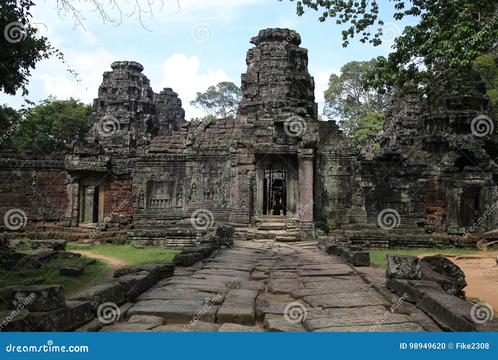 Angkor Ruins stock photo. Image of landmark, asia, ancient - 98949620