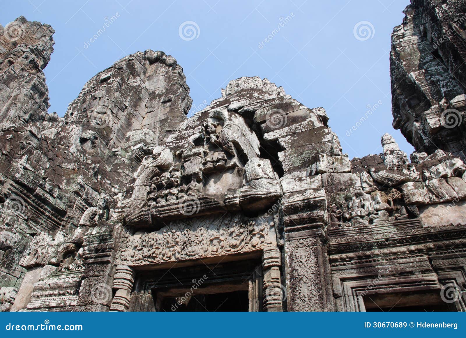 Angkor stone structure stock image. Image of stone, ancient - 30670689