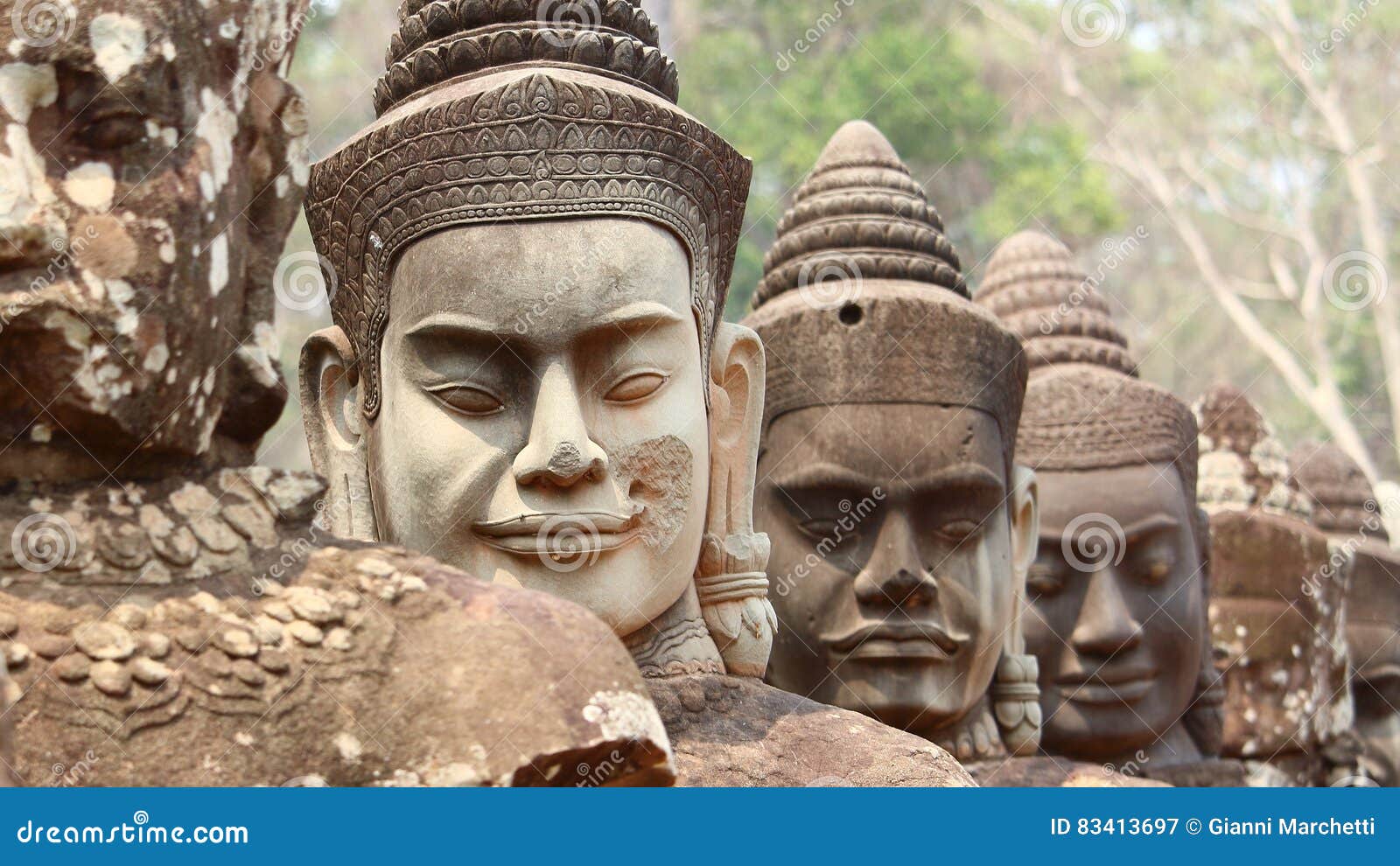 Angkor Thom, Cambodia stock image. Image of thom, religious - 83413697