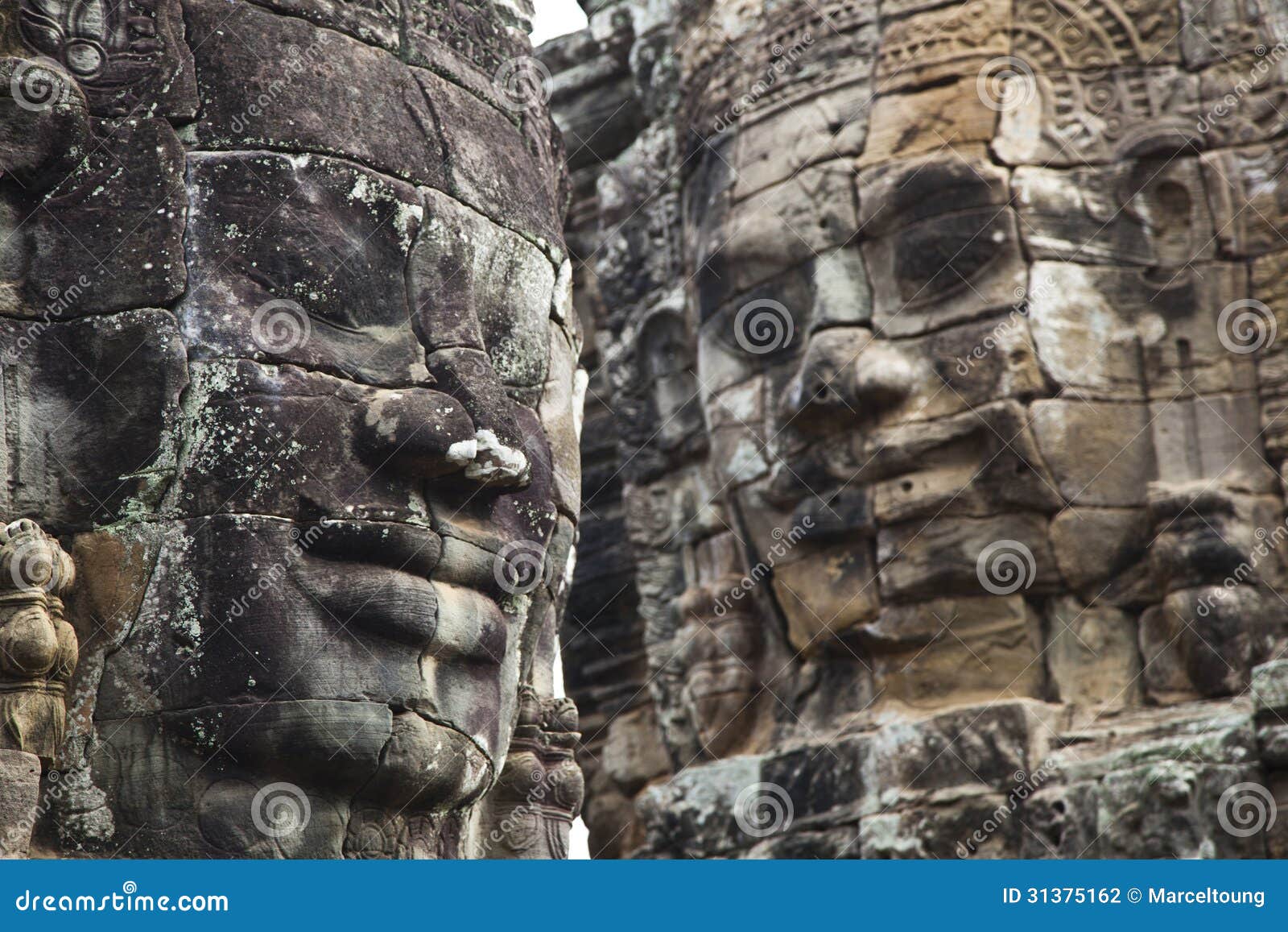 Angkor Thom S Smiling Faces Stock Photo - Image of angkor, landmark ...