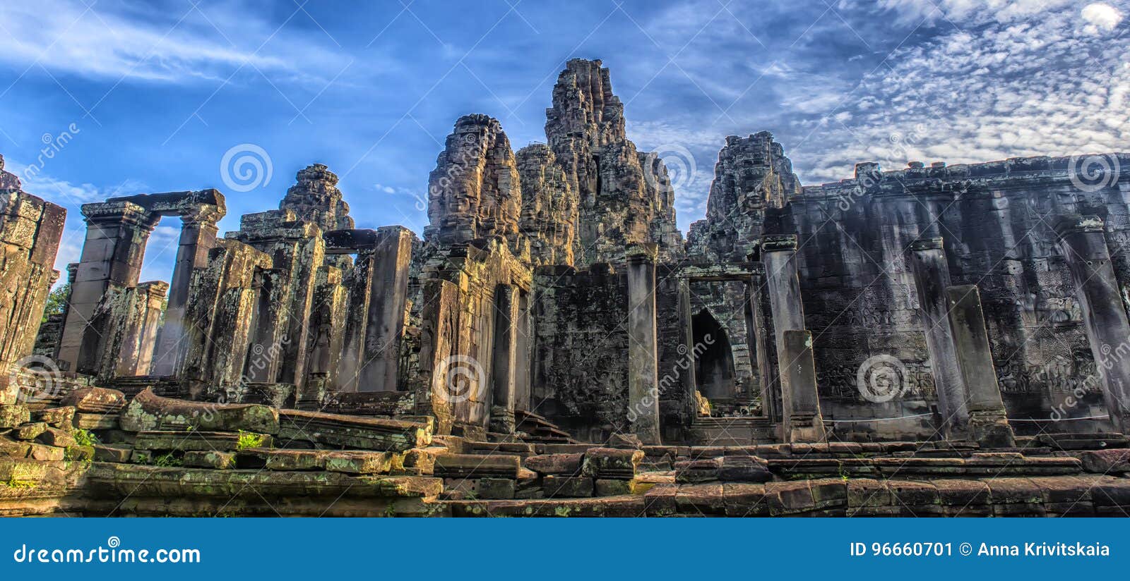 Angkor Thom - Templo De Bayon Imagen de archivo - Imagen de cultura ...