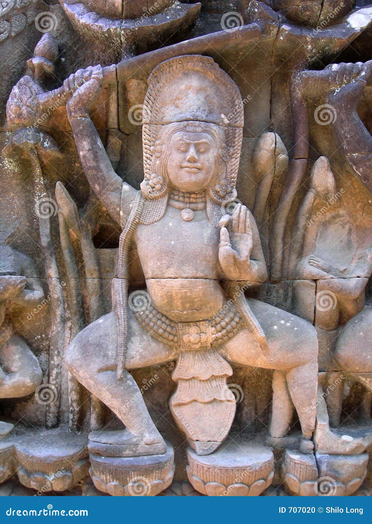 Angkor warrior stock photo. Image of siem, carving, religion - 707020