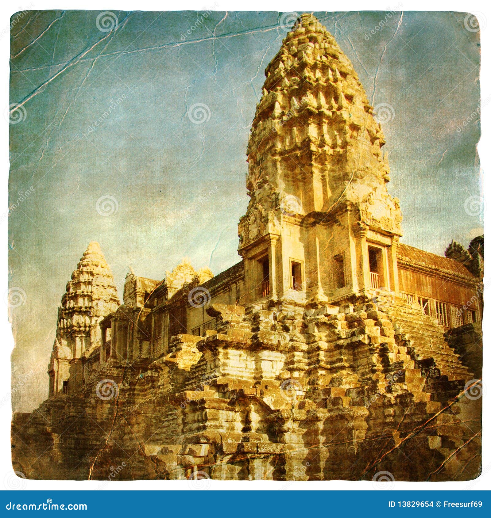 Angkor wat stock photo. Image of asia, sepia, architecture - 13829654