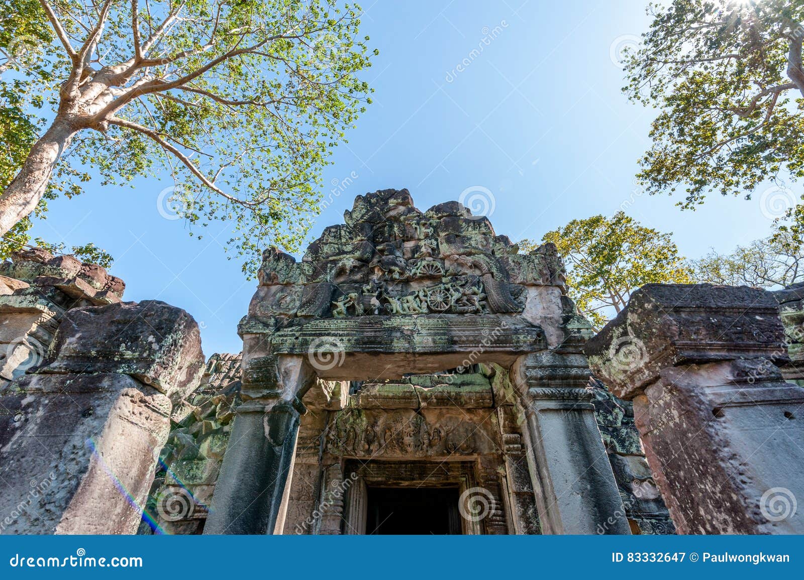 Angkor Wat building stock image. Image of cambodian, complex - 83332647