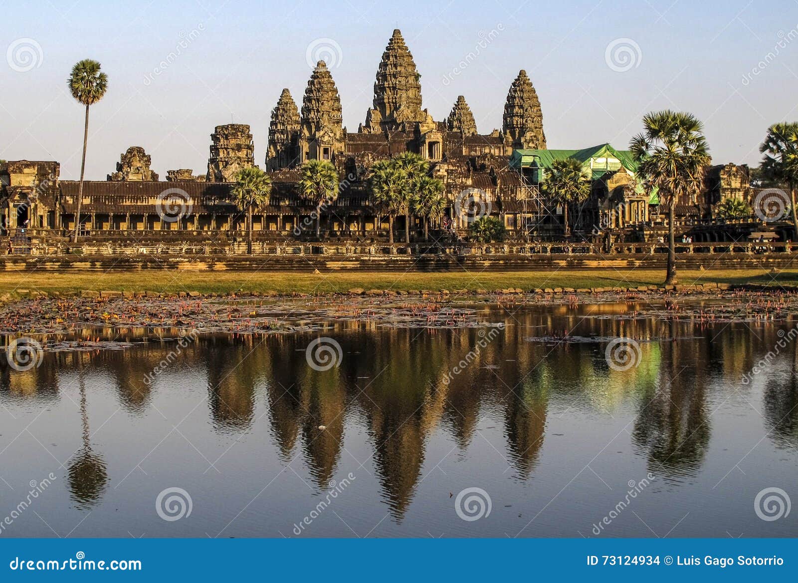 Angkor Wat, Cambodia stock photo. Image of flower, civilization - 73124934
