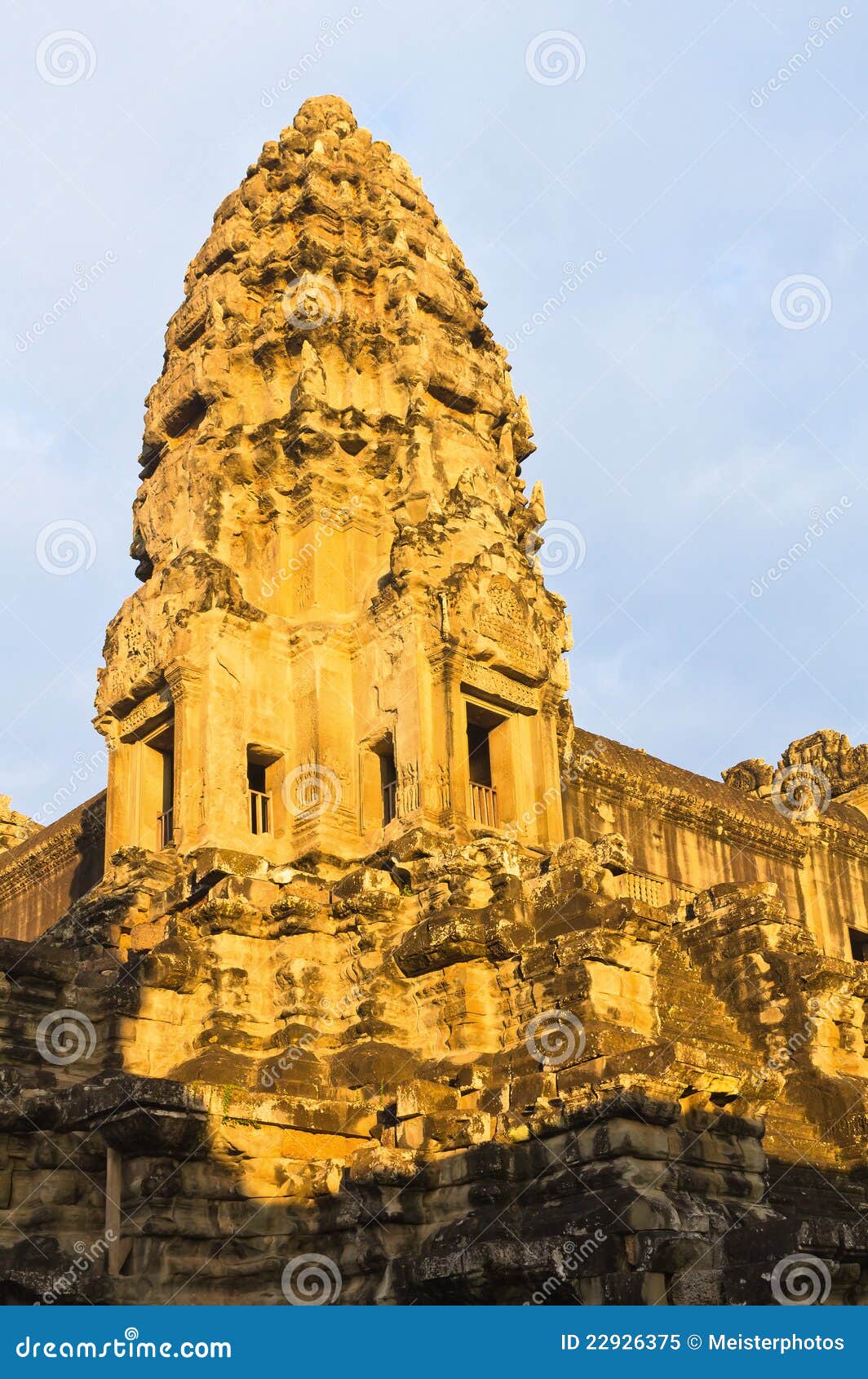 Angkor Wat in the Golden Morning Light of Sunrise Stock Image - Image ...