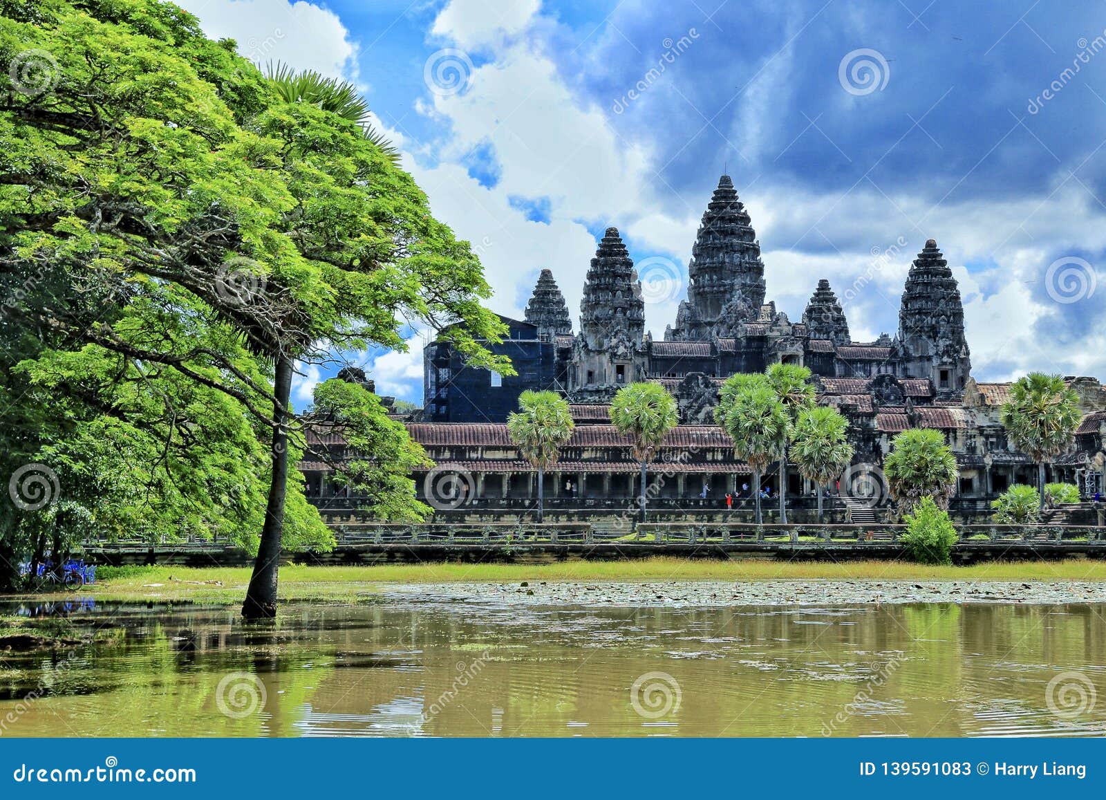 Angkor Wat stock image. Image of front, rain, angkor - 139591083