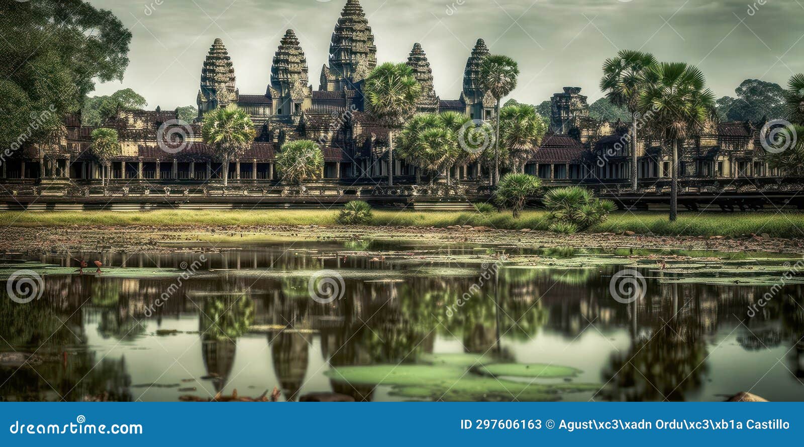 Angkor Wat Hindu Temple in Cambodia. Stock Image - Image of building ...