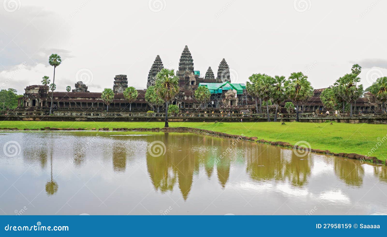 Angkor Wat reflection stock image. Image of reap, exterior - 27958159