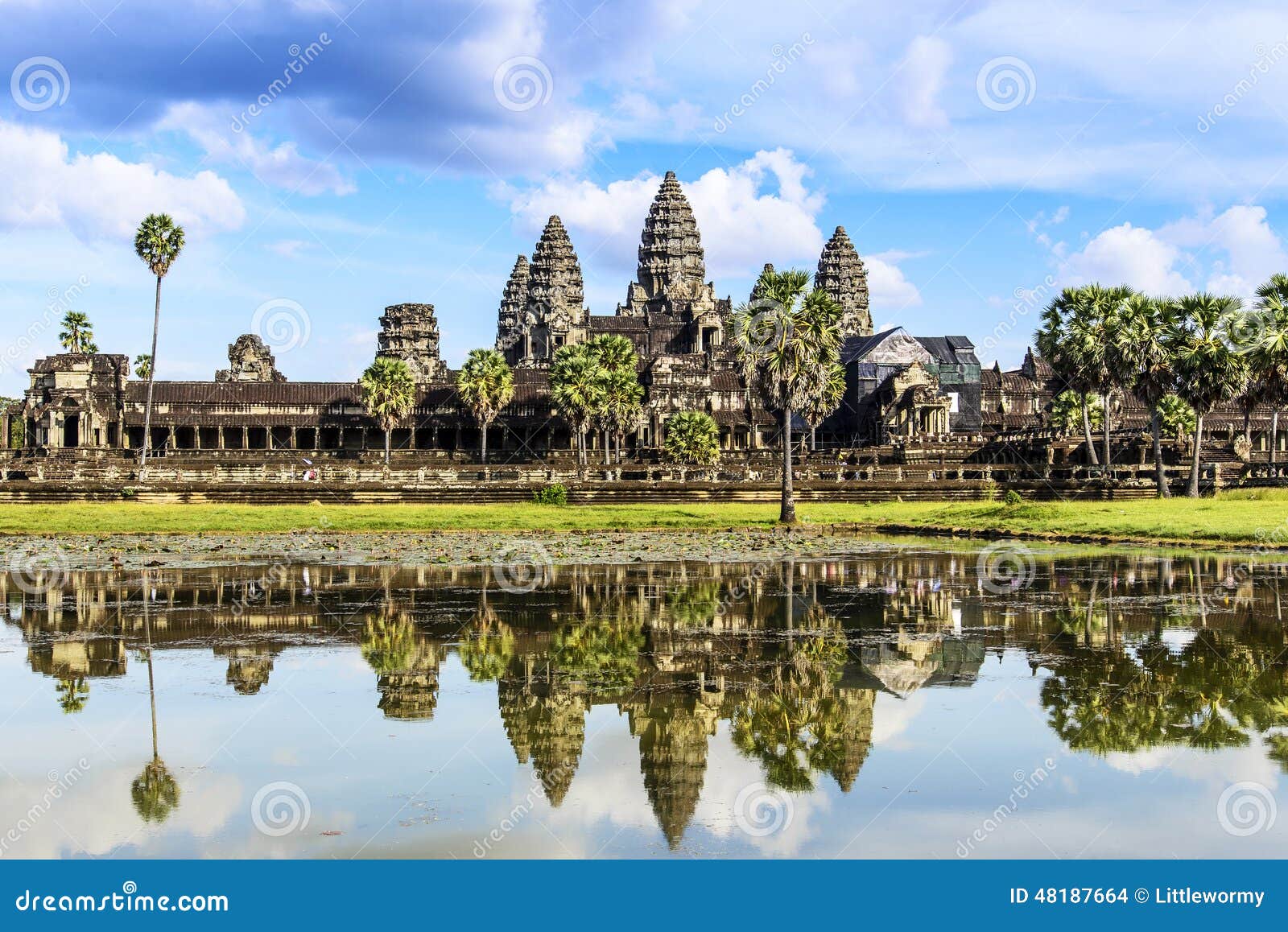 Angkor Wat stock photo. Image of ancient, angkor, reflection - 48187664