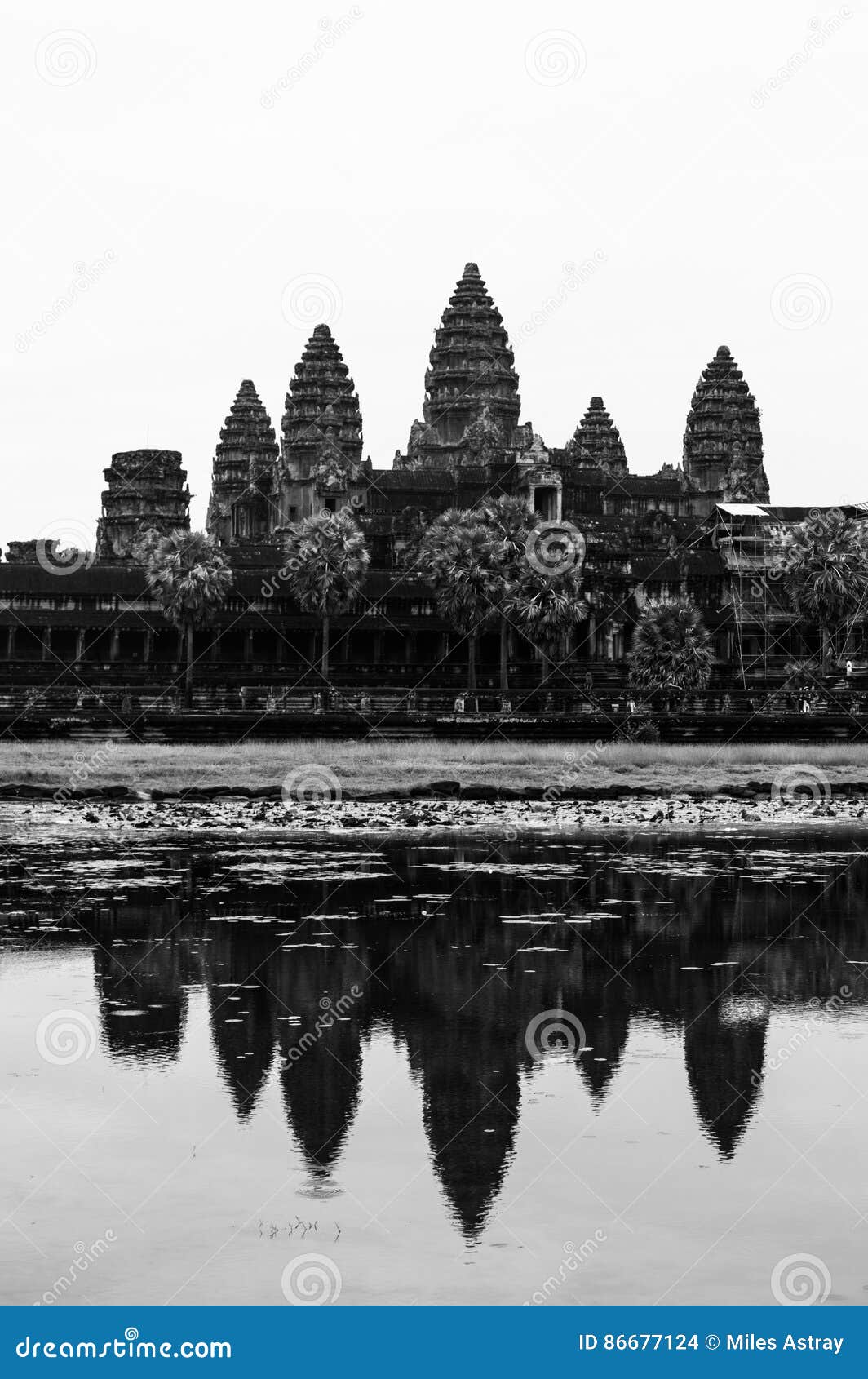 Angkor Wat with Reflection stock photo. Image of angkorwat - 86677124