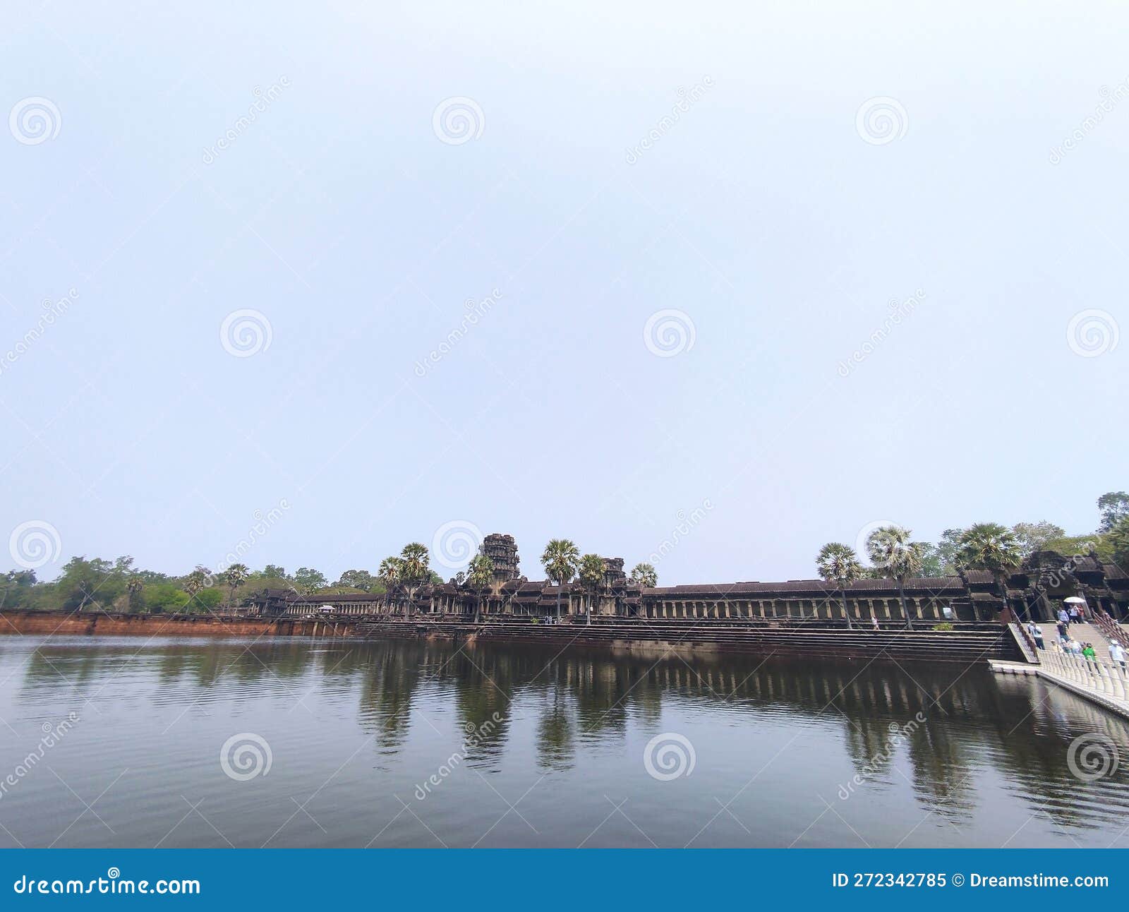 Angkor Wat and the Shadow in the Water Stock Image - Image of tree ...