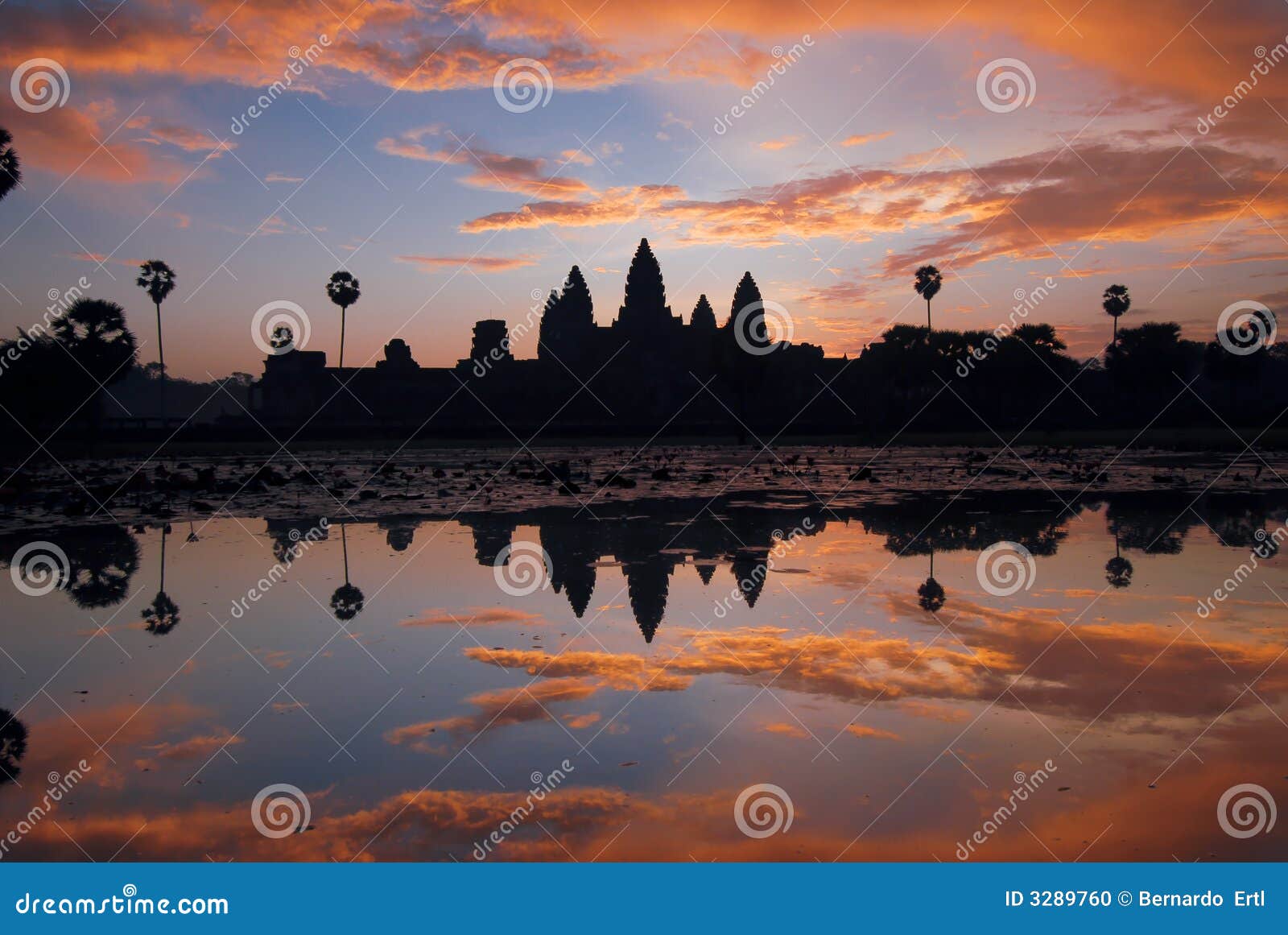 Angkor Wat at sunrise. stock photo. Image of afternoon - 3289760