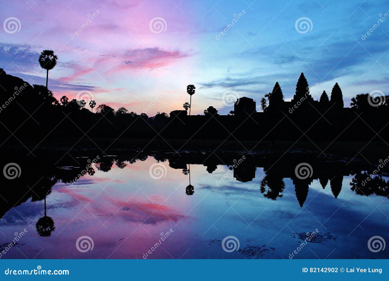 Angkor wat stock photo. Image of water, sunrise, angkor - 82142902