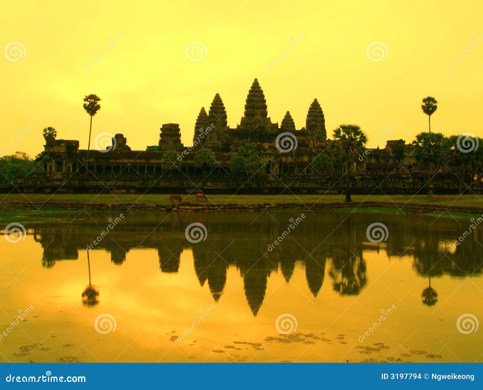 Angkor Wat Sunset stock photo. Image of ancient, buddhism - 3197794