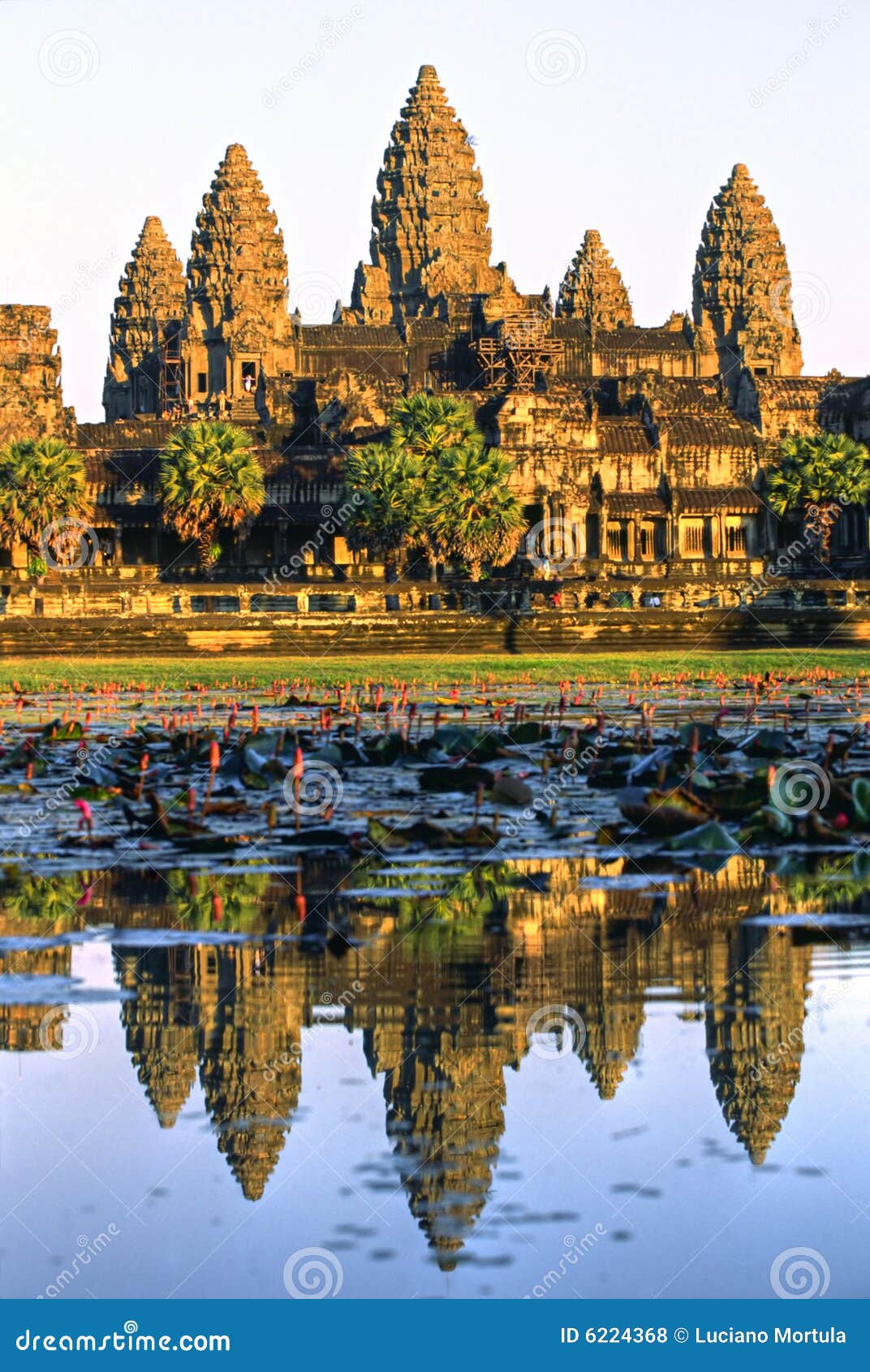 Angkor Wat at Sunset, Cambodia. Stock Photo - Image of religious, stone ...