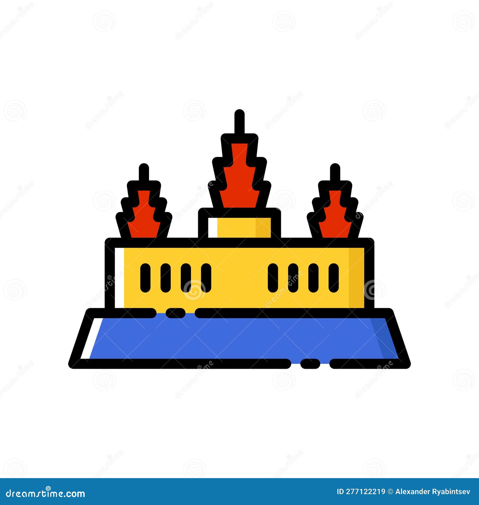 Angkor Wat Icon. Trendy Angkor Wat Logo Concept On White Background ...