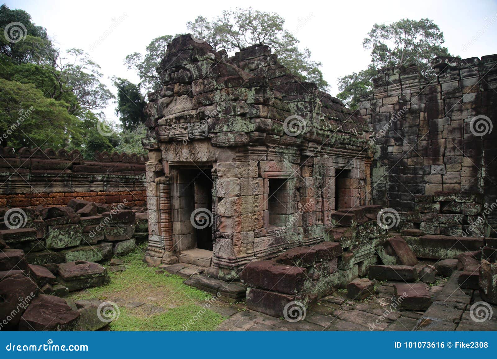 Angkor Ruins stock photo. Image of unesco, religious - 101073616