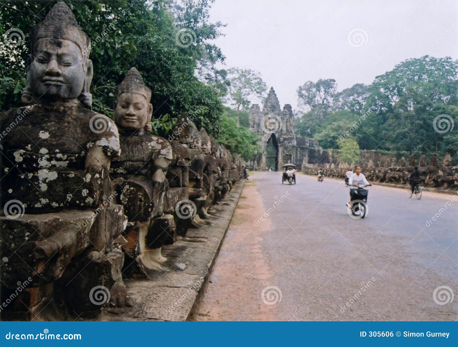 Angkor Wat Temple Gate Camobodia Stock Photo - Image of oriental ...