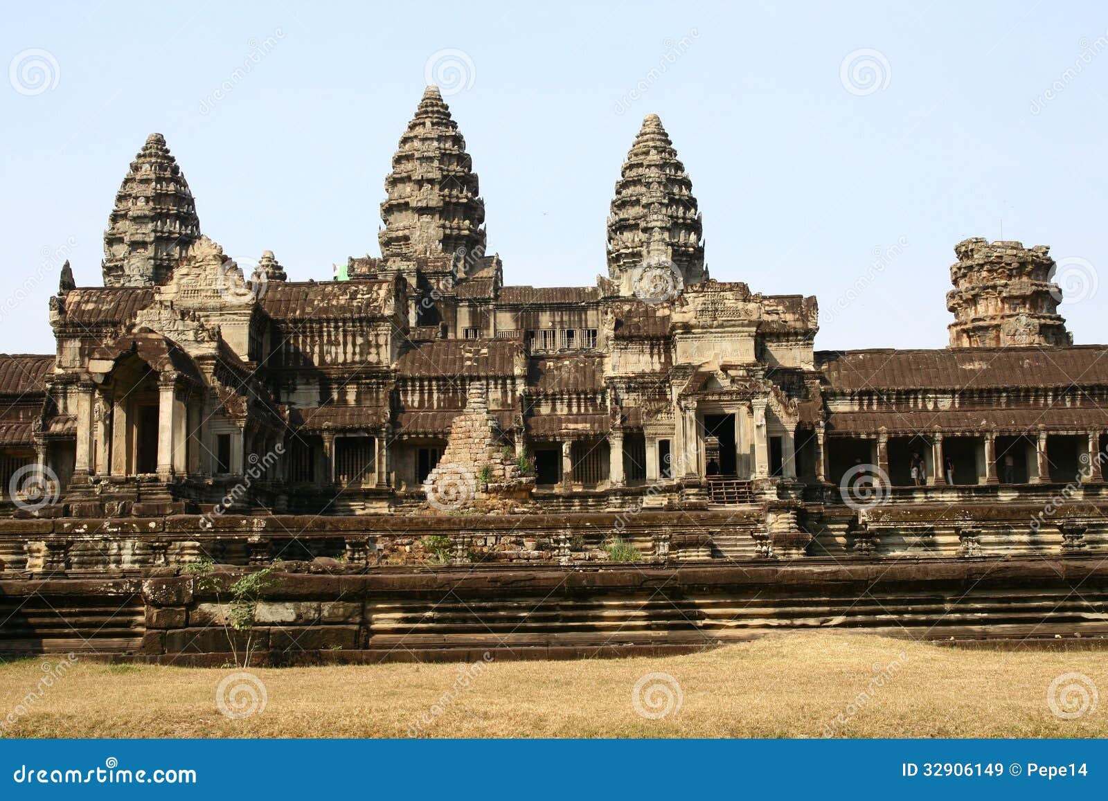 Angkor Wat Temple Ancient Khmer Empire Royalty-Free Stock Photo ...