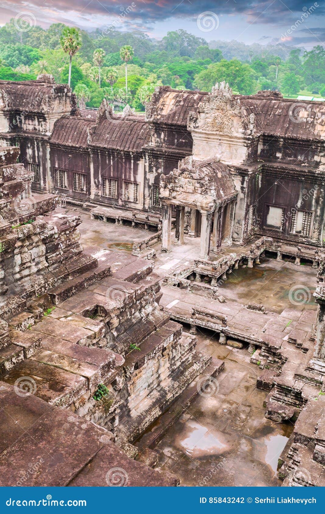 Angkor Wat Temple. View from Inside the Temple Stock Photo - Image of ...