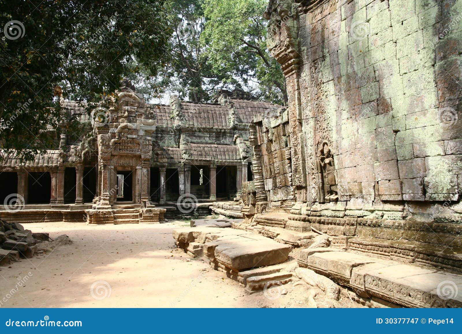 Angkor Watt complex temple stock image. Image of asia - 30377747
