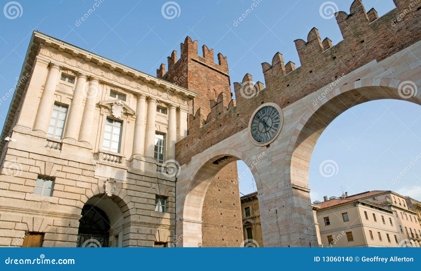 Angle of the arch stock photo. Image of building, verona - 13060140