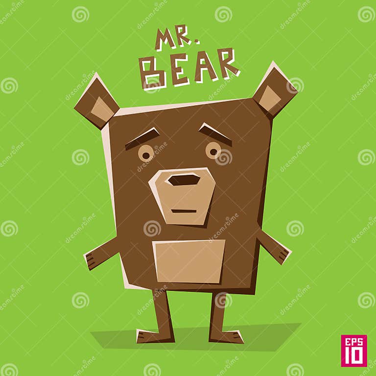 Angle bear stock vector. Illustration of character, brown - 70416078