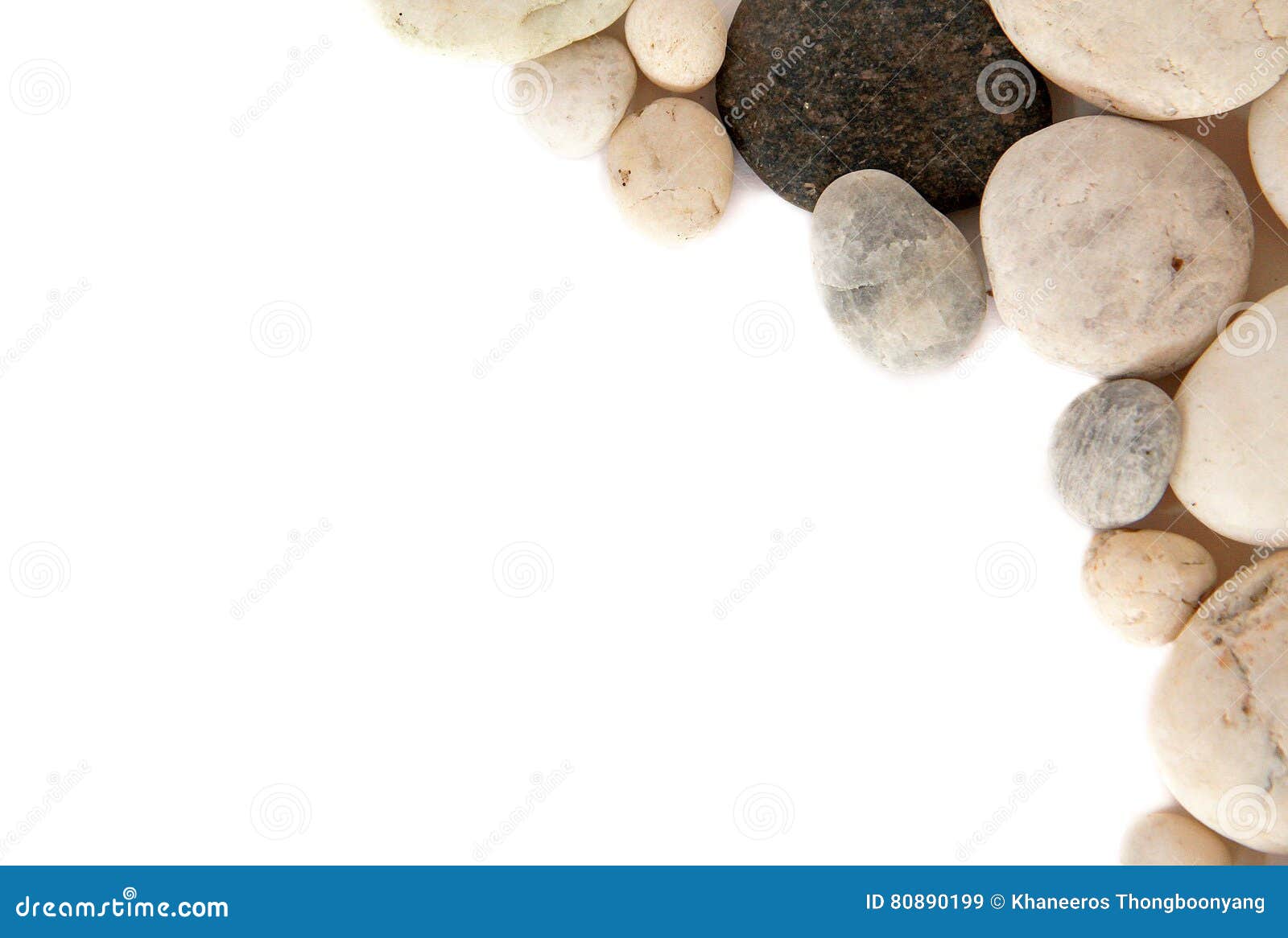 Angle Border of Stones on White Background Stock Image - Image of ...