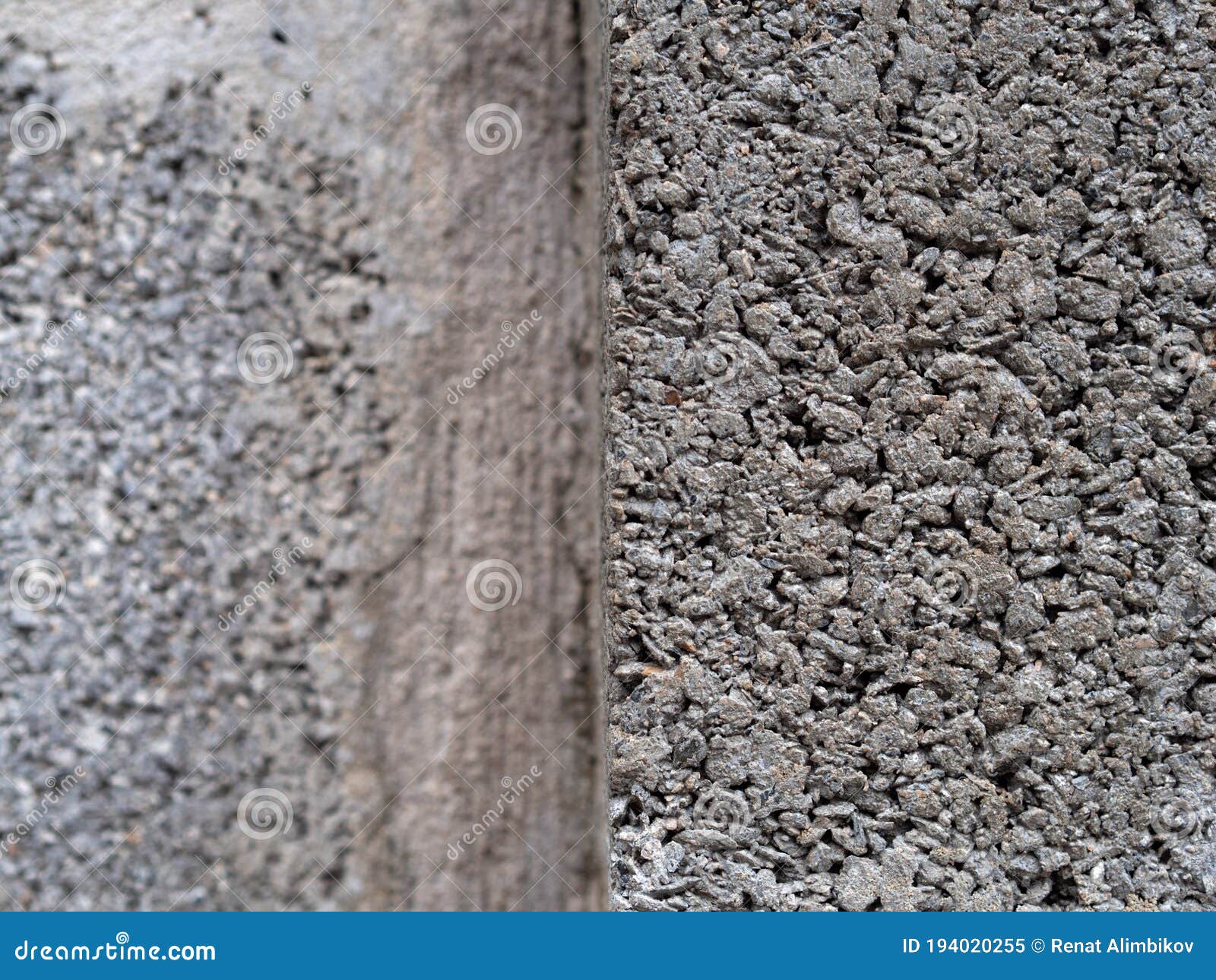Angle of a Concrete Block with Different Sharpness. Stock Image - Image ...