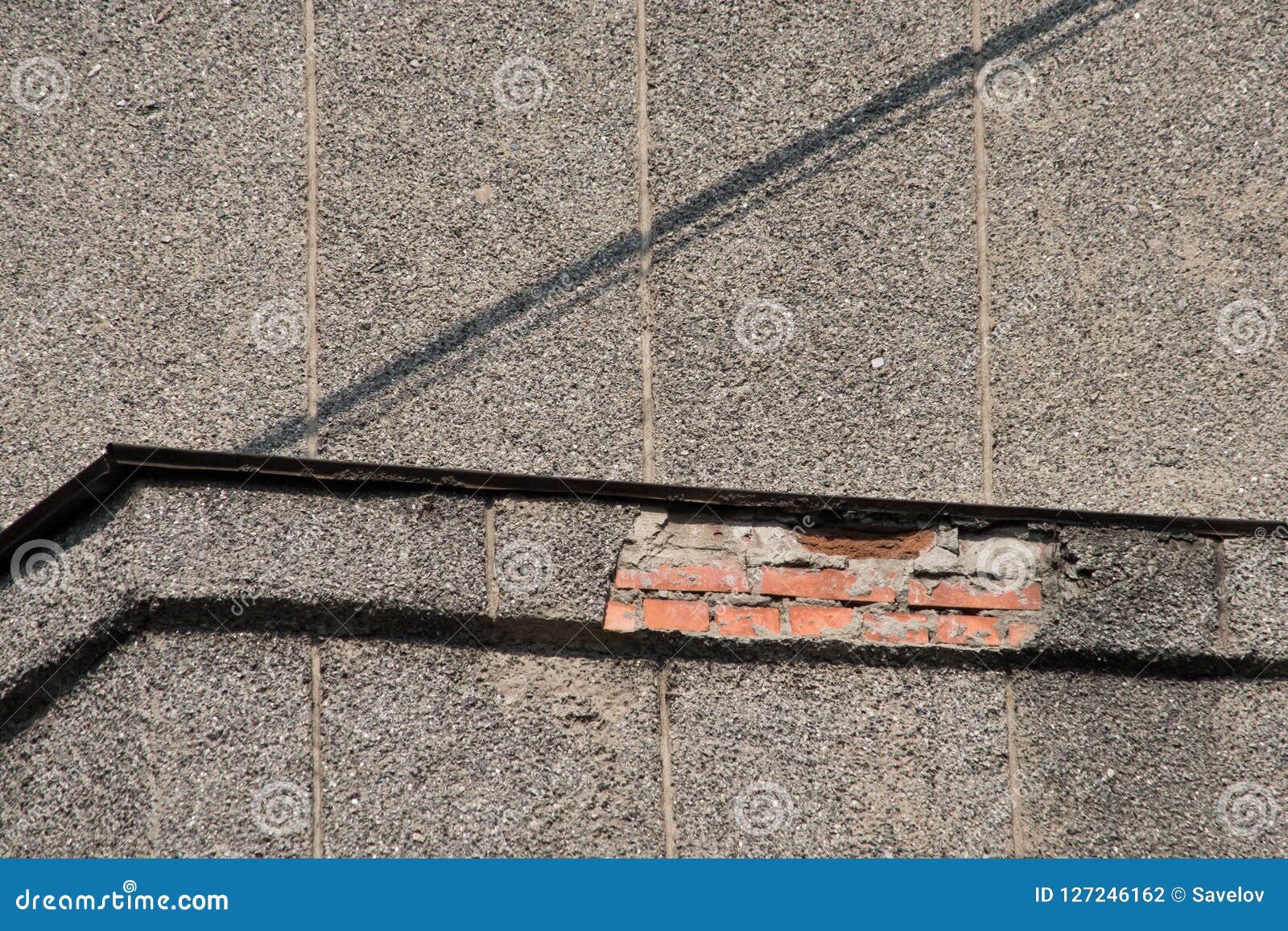 Angle of a Crumbling Gray House Wall Stock Photo - Image of outdoor ...