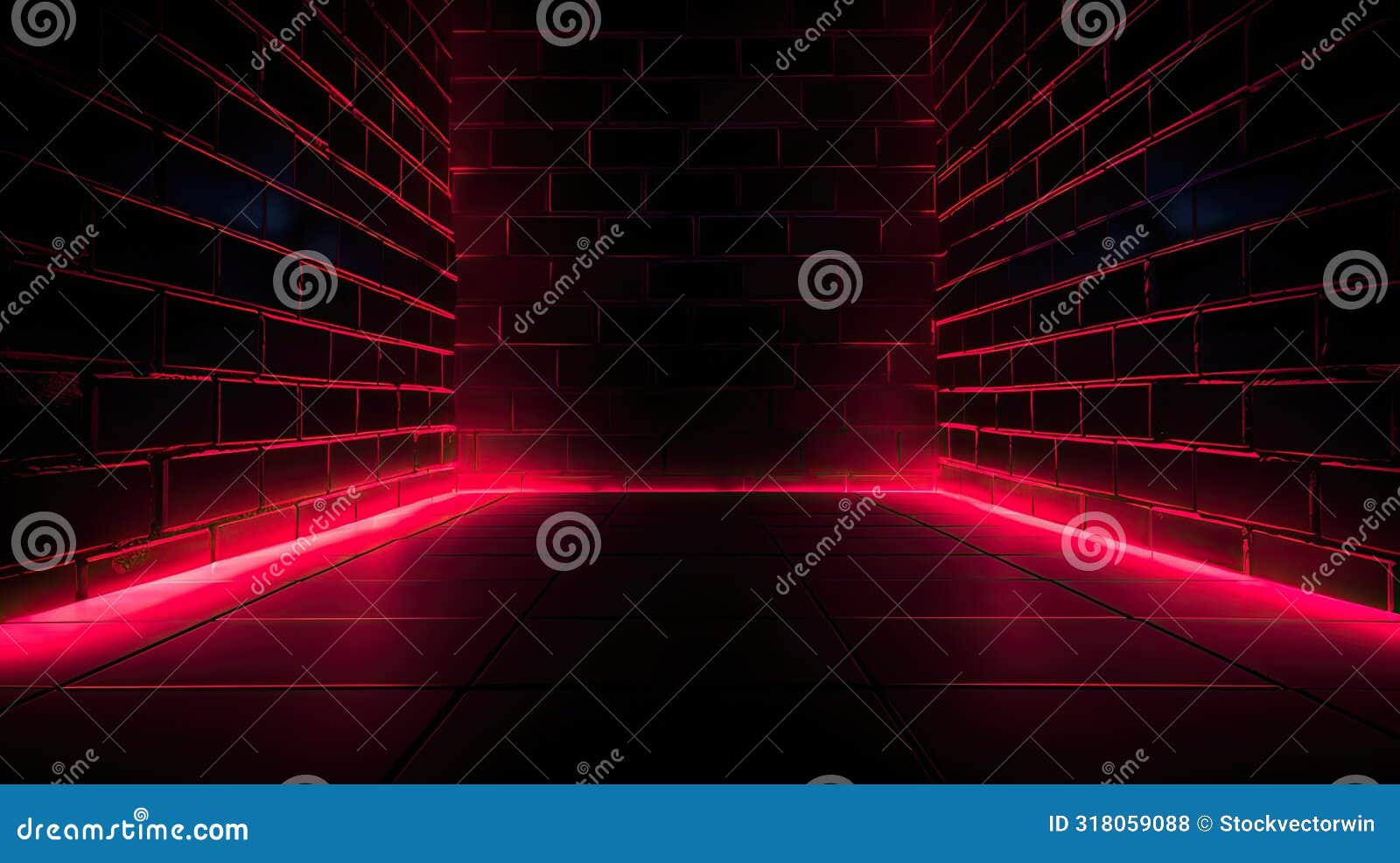 Angle Dark Neon Brick Background Stock Illustration - Illustration of ...