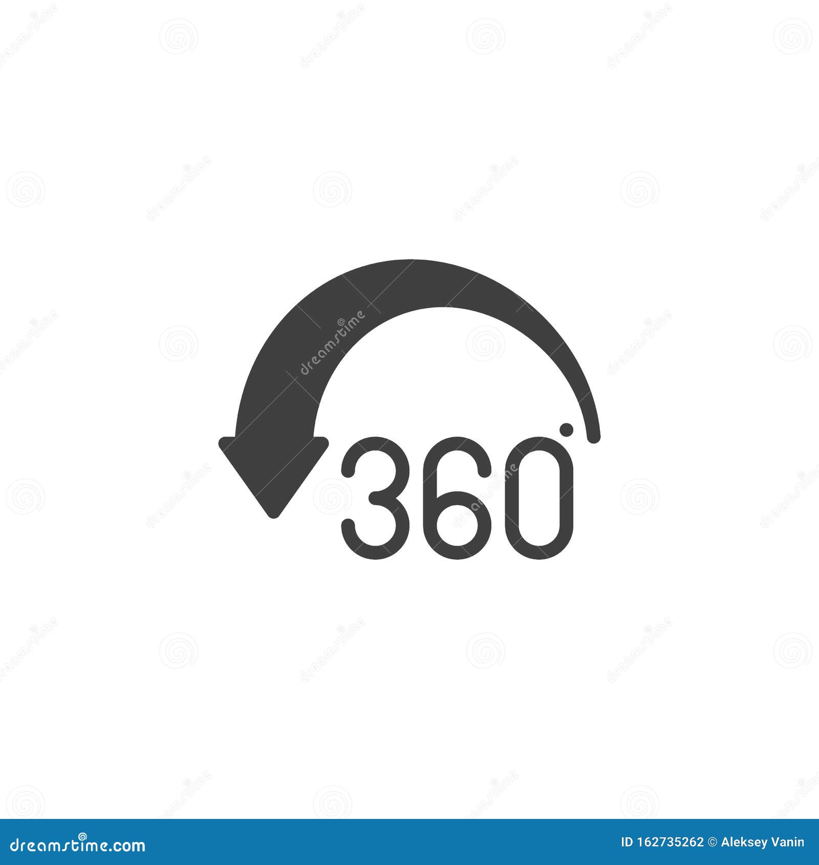 Angle 360 Degree Arrow Vector Icon Stock Vector - Illustration of ...