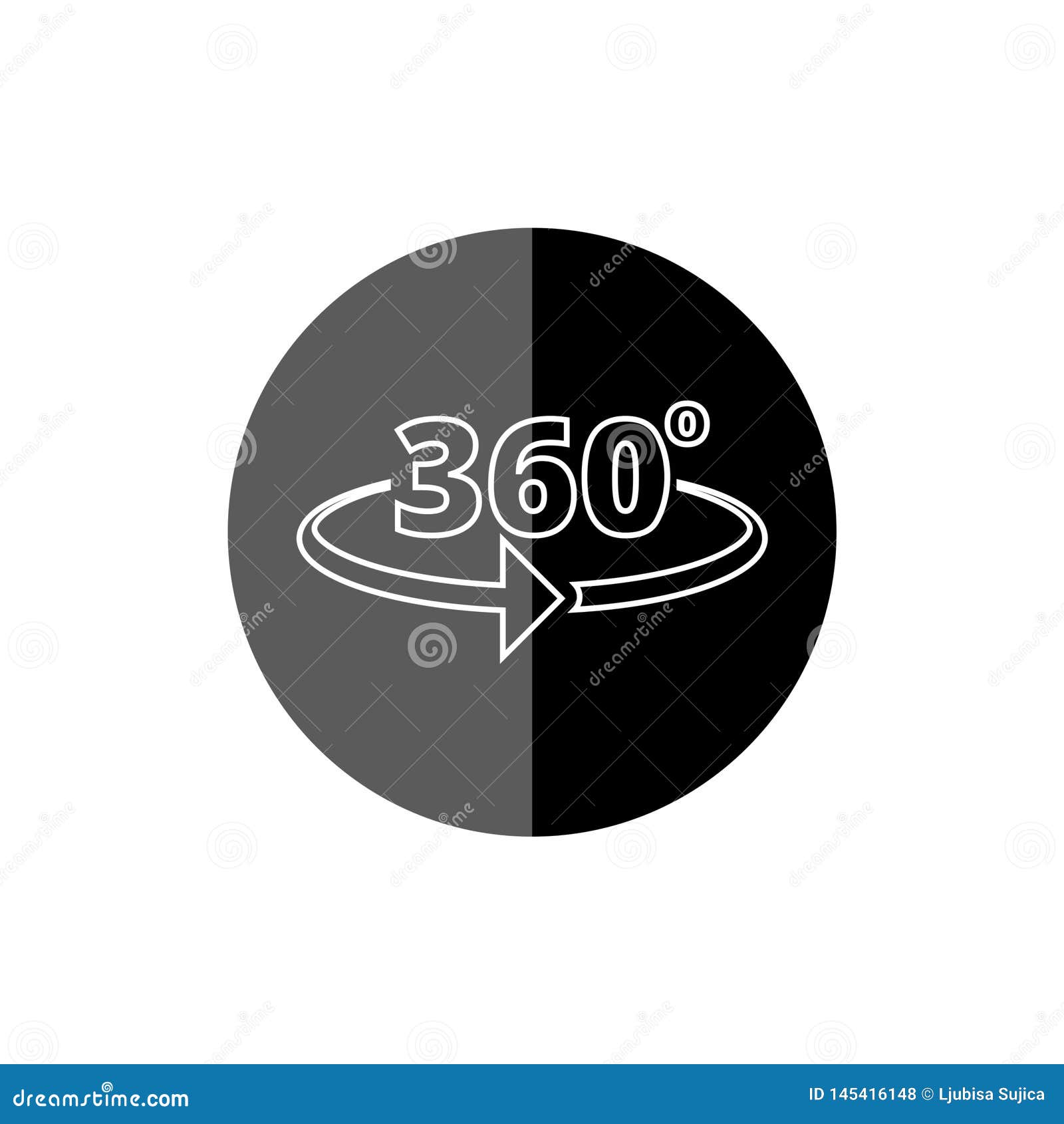 Angle 360 degree icon stock vector. Illustration of angle - 145416148