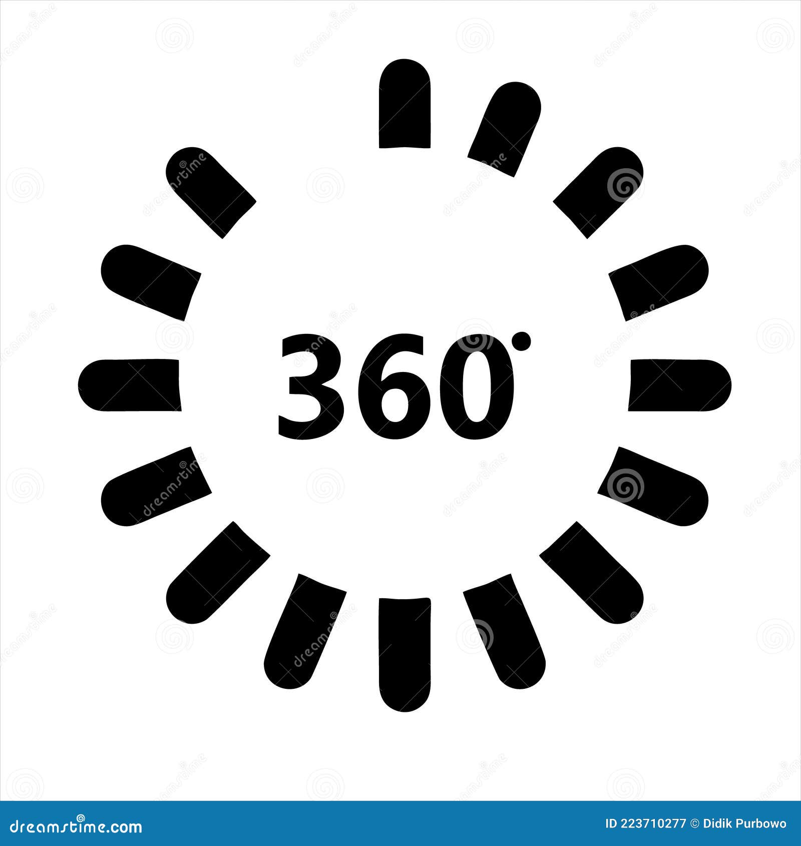 Angle 360 Degrees Icon Isolated on White Background. Angle 360 Degrees Icon in Trendy Design ...