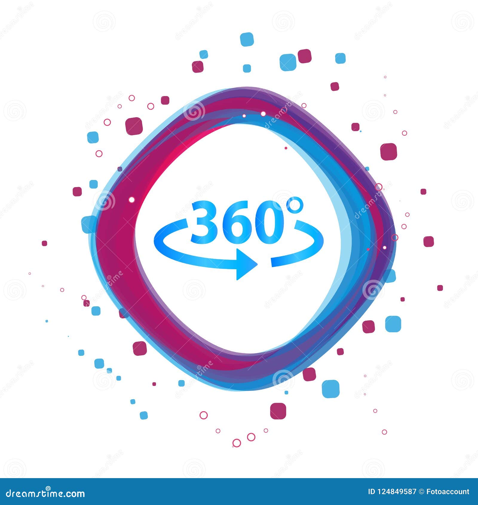 Angle 360 Degrees Icon - Modern Colorful Vector Illustration - Isolated ...