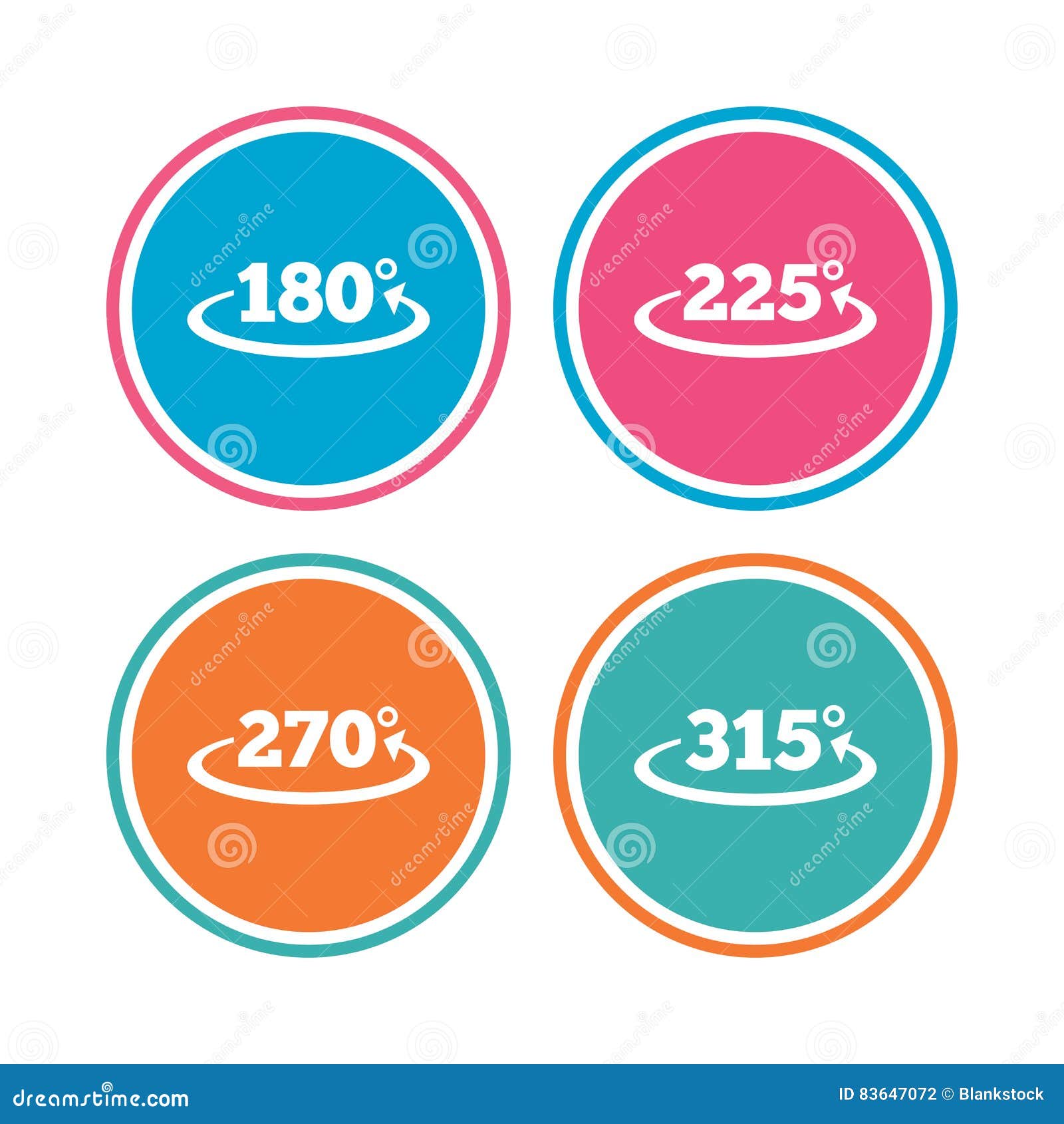 Angle Degrees Icons. Geometry Math Signs. Stock Vector - Illustration ...