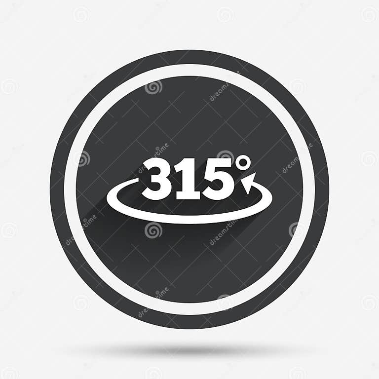 Angle 315 Degrees Sign Icon. Geometry Math Symbol Stock Vector ...