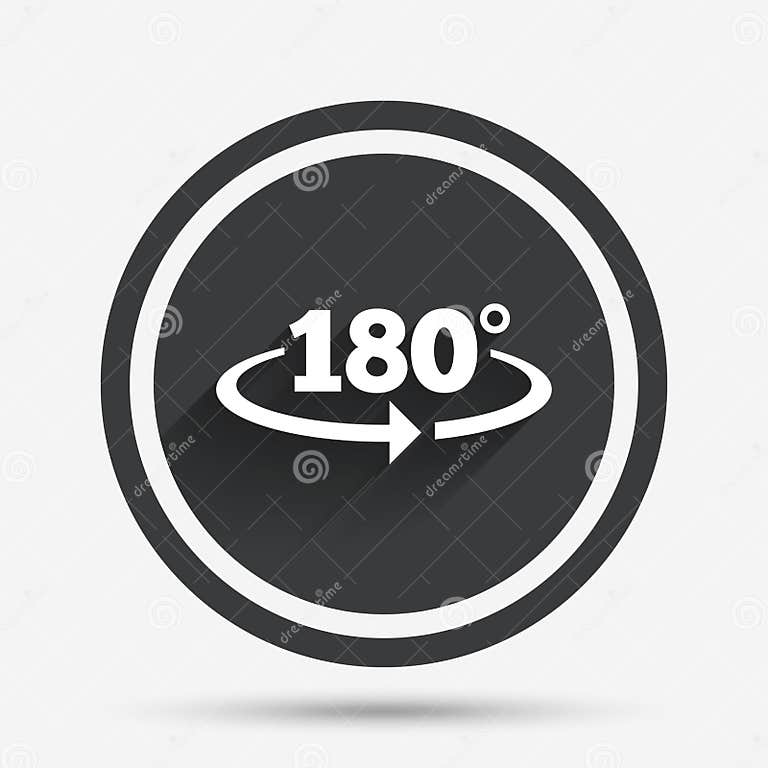 Angle 180 Degrees Sign Icon. Geometry Math Symbol Stock Vector ...