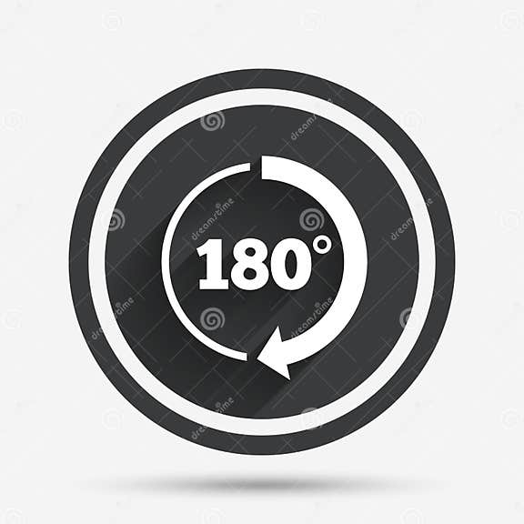 Angle 180 Degrees Sign Icon. Geometry Math Symbol Stock Vector ...