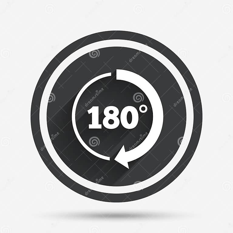 Angle 180 Degrees Sign Icon. Geometry Math Symbol Stock Vector ...